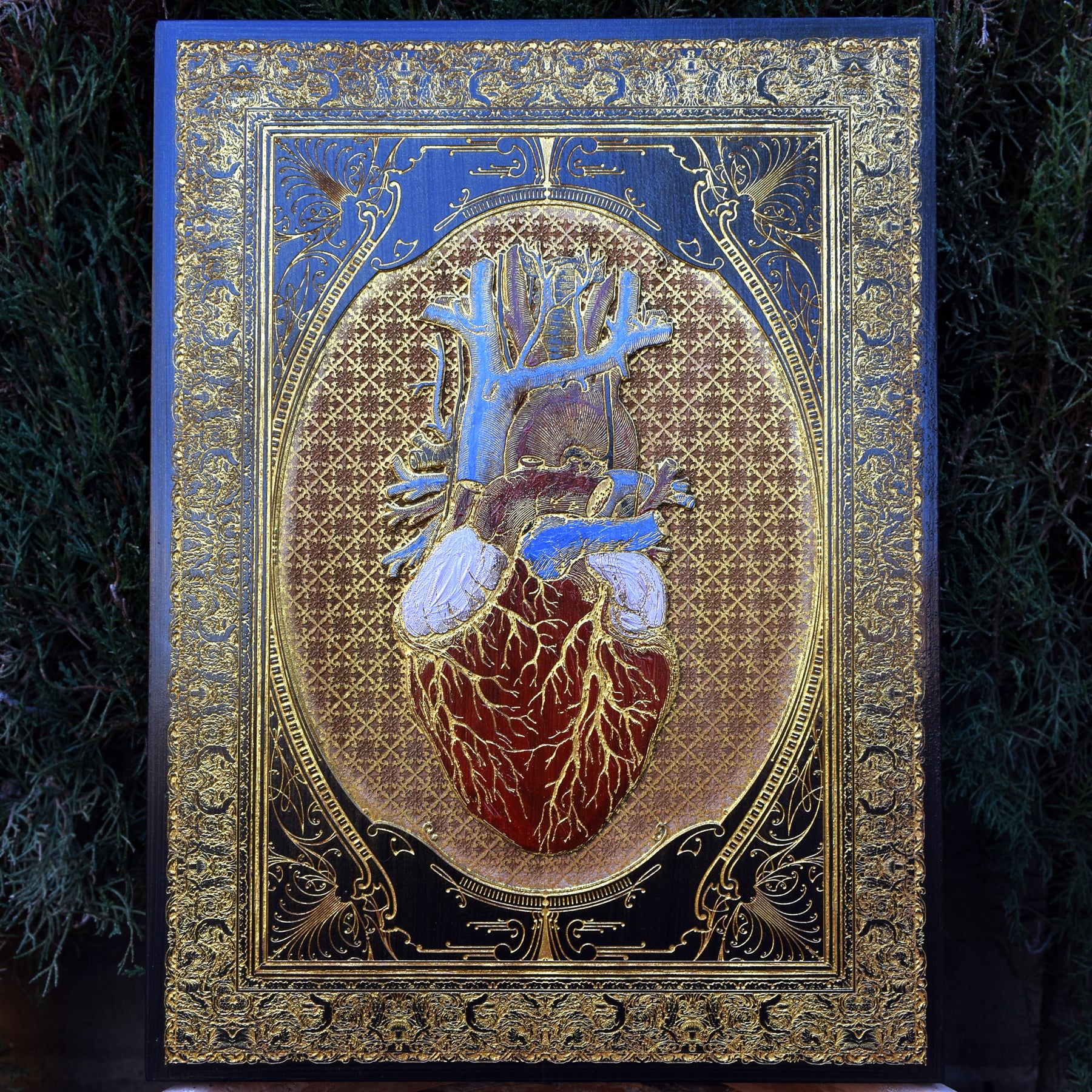 Elevate Your Space with Hand-Painted Black Stained Wood Art - Laser ...