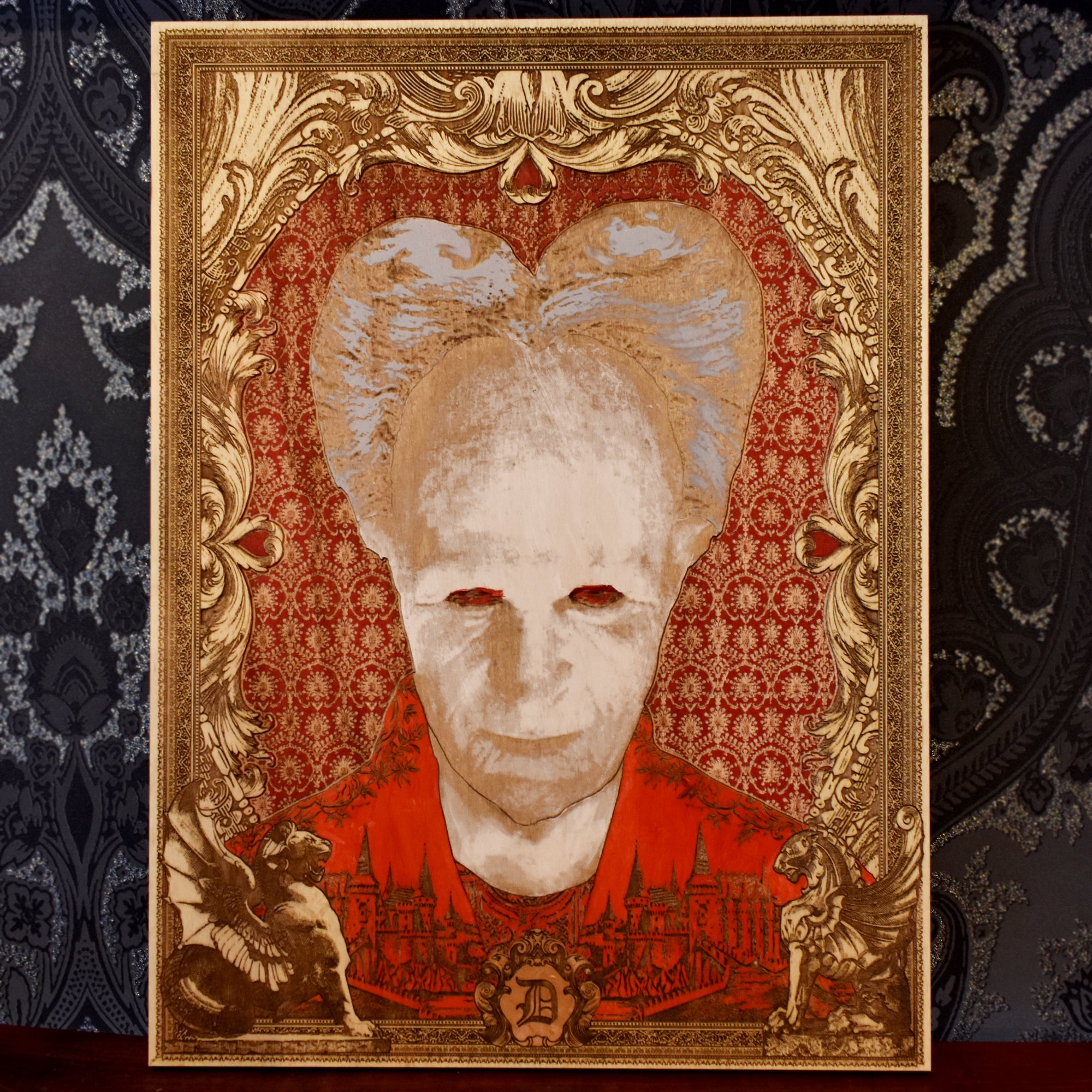 Count Dracula Portrait | Nosferatu Wood Art | Limited Edition Gothic ...
