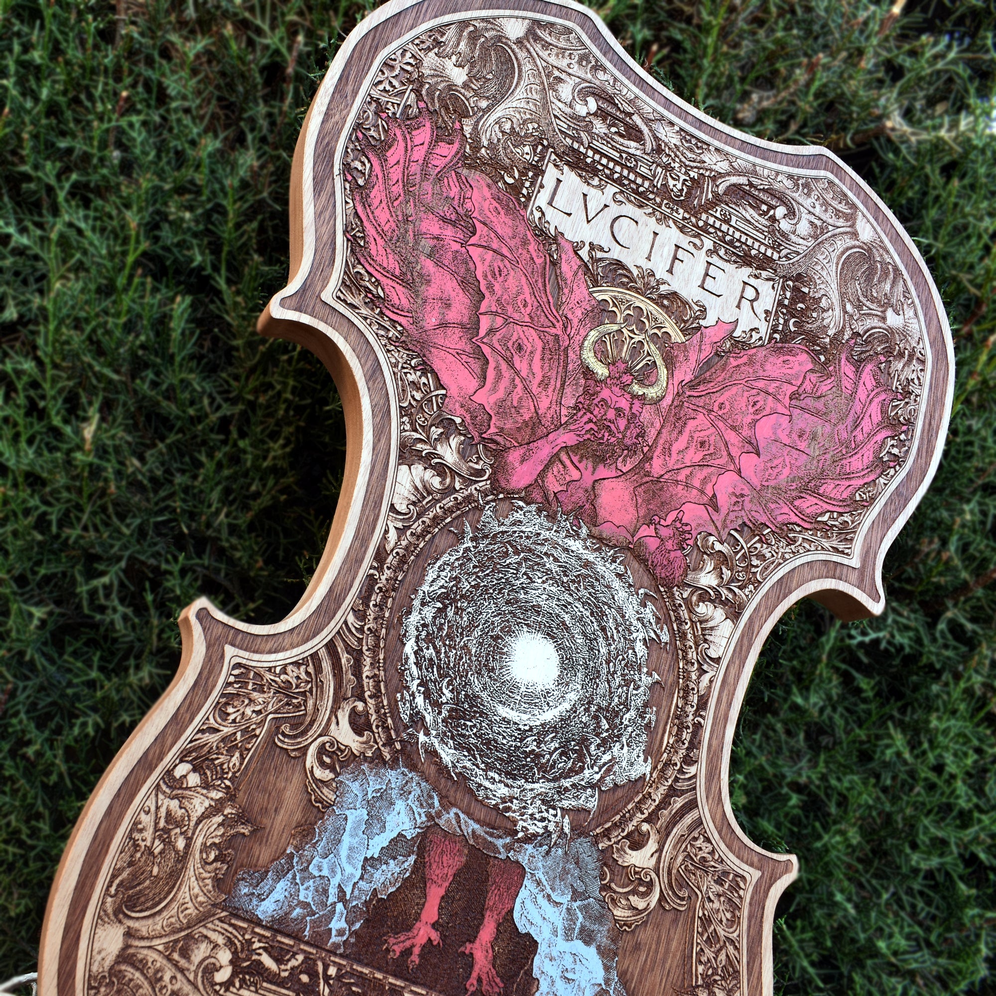 Lucifer Satan Devouring Human Souls Wall Art - Dark Gothic Decor ...