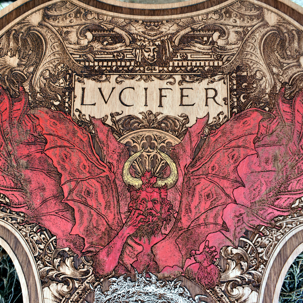 Lucifer Satan Devouring Human Souls Wall Art - Dark Gothic Decor ...