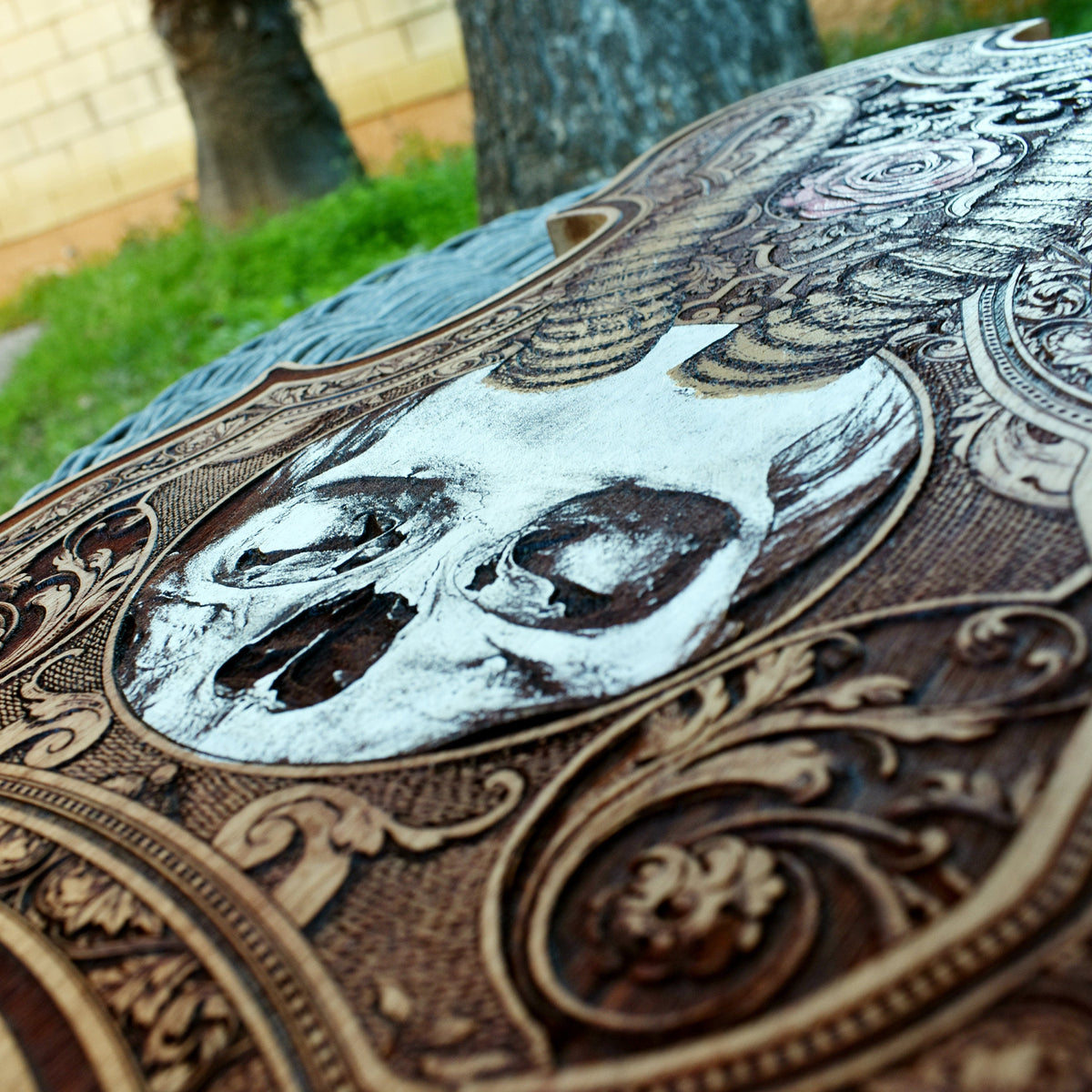 Dark Macabre Art: Horned Skull Beelzebub Devil Gothic Wood Wall Art ...